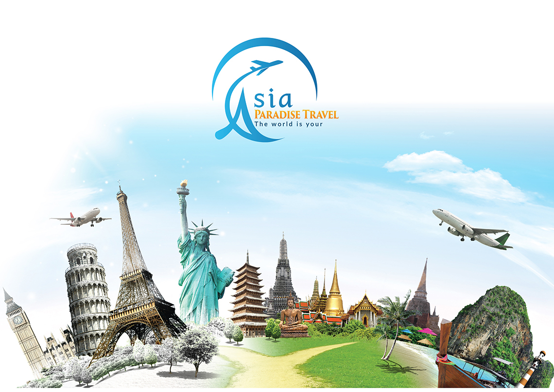 Asia Travel - Thiết kế logo thương hiệu du lịch Asia Travel